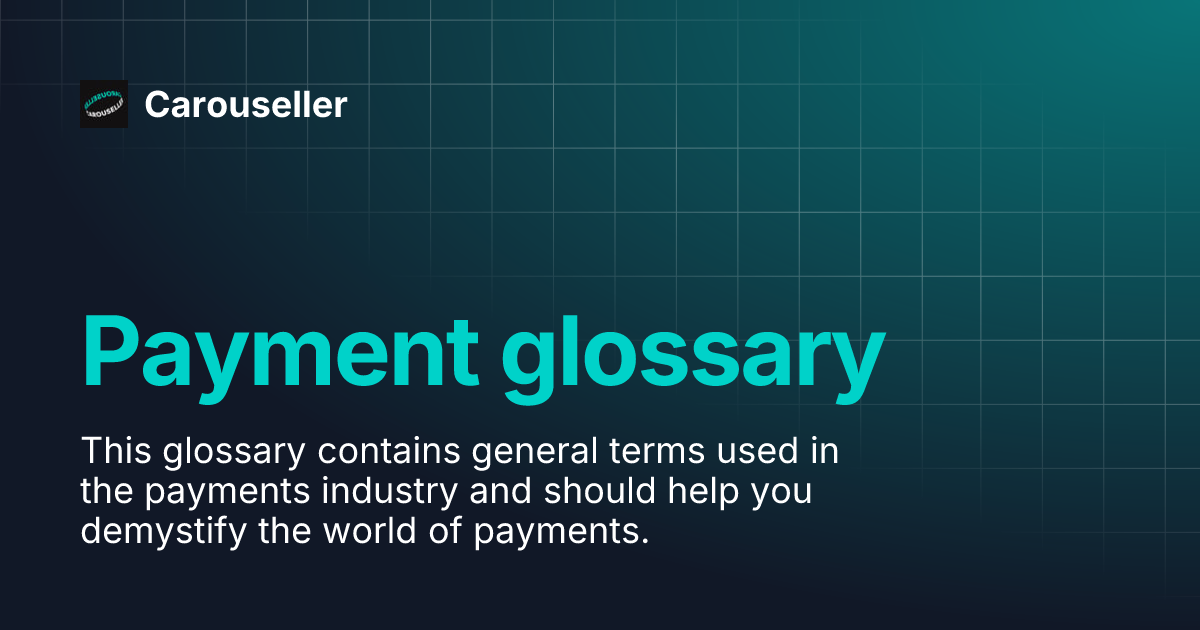 Payment glossary | Carouseller